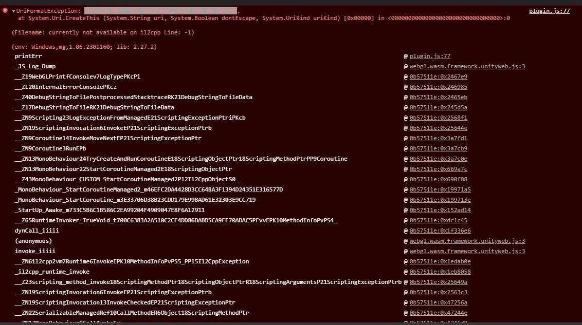 UriFormatException: Invalid URI: The hostname 报错 | 微信开放社区