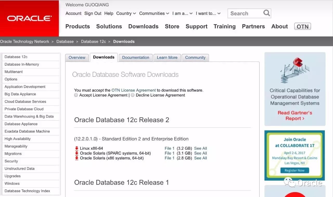 Oracle Database 12.2 已全面开始提供下载 - 墨天轮