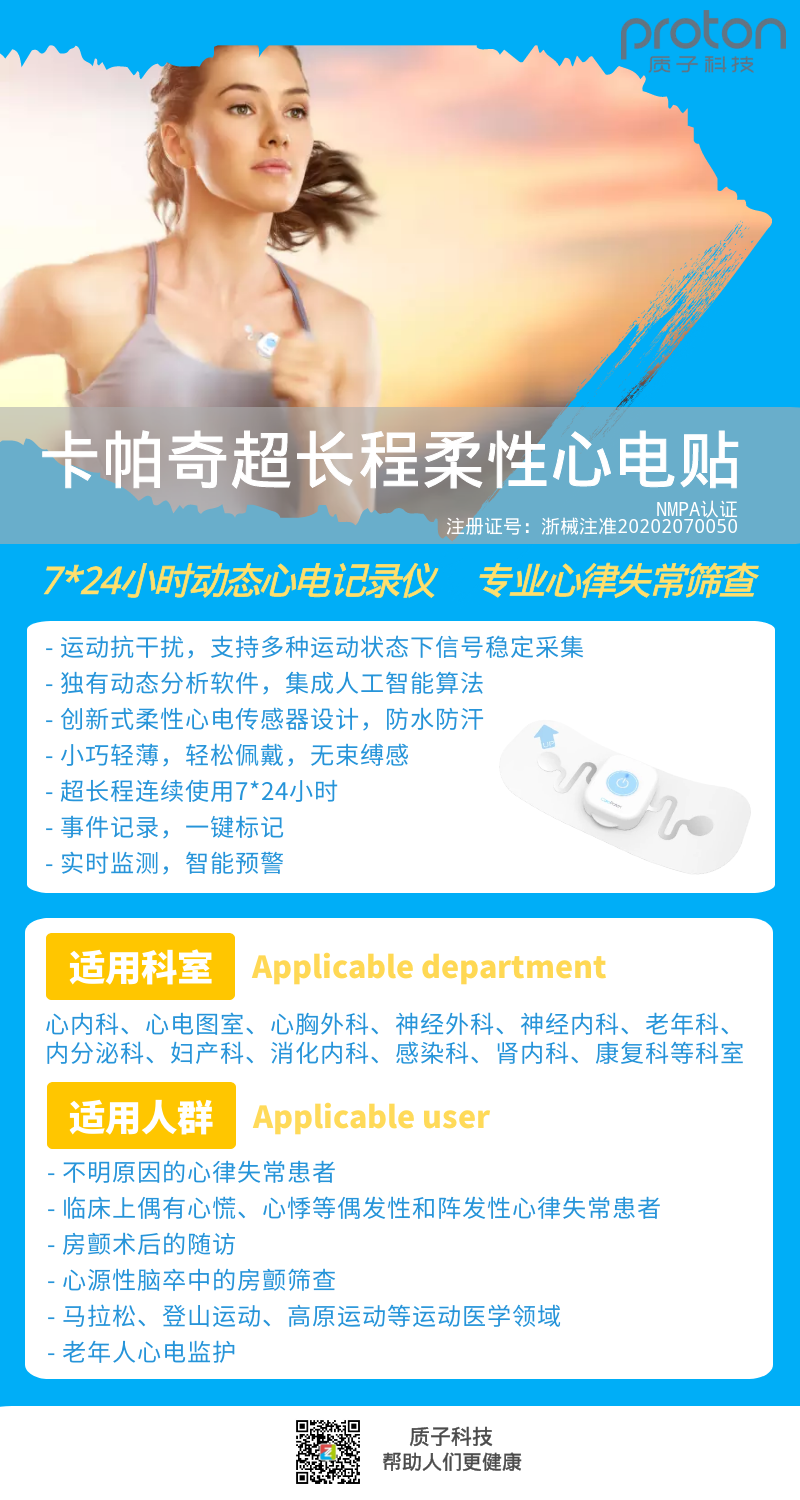 卡帕奇心电贴临床应用病例分享（No.100）I 自感气急症状患者长程动态心电图检查病例分享 - 脉脉