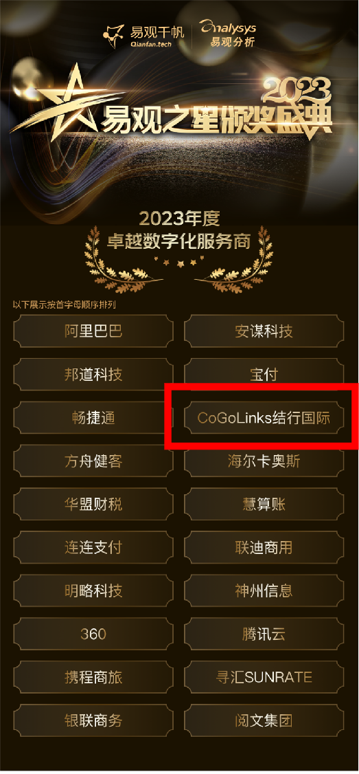 又摘桂冠！CoGoLinks获评易观之星“年度卓越数字化服务商” - 脉脉