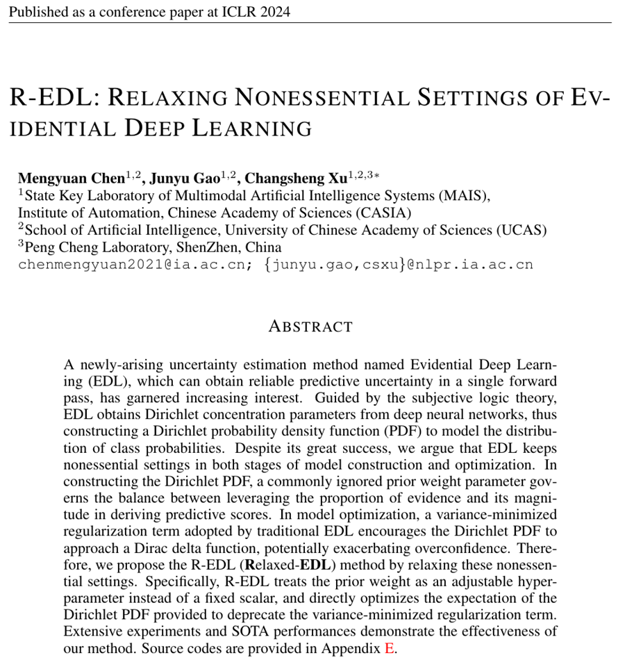ICLR24 Spotlight | R-EDL：放宽证据深度学习中的非必要设置 - Py学习