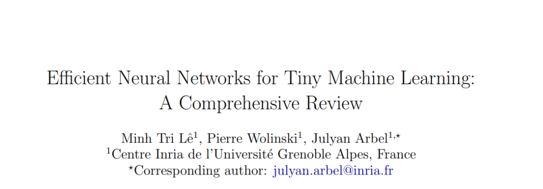 TinyML如何实现？法国Inria《用于微型机器学习的高效神经网络》综述，详述TinyML的神经网络设计与部署方法 - Py学习