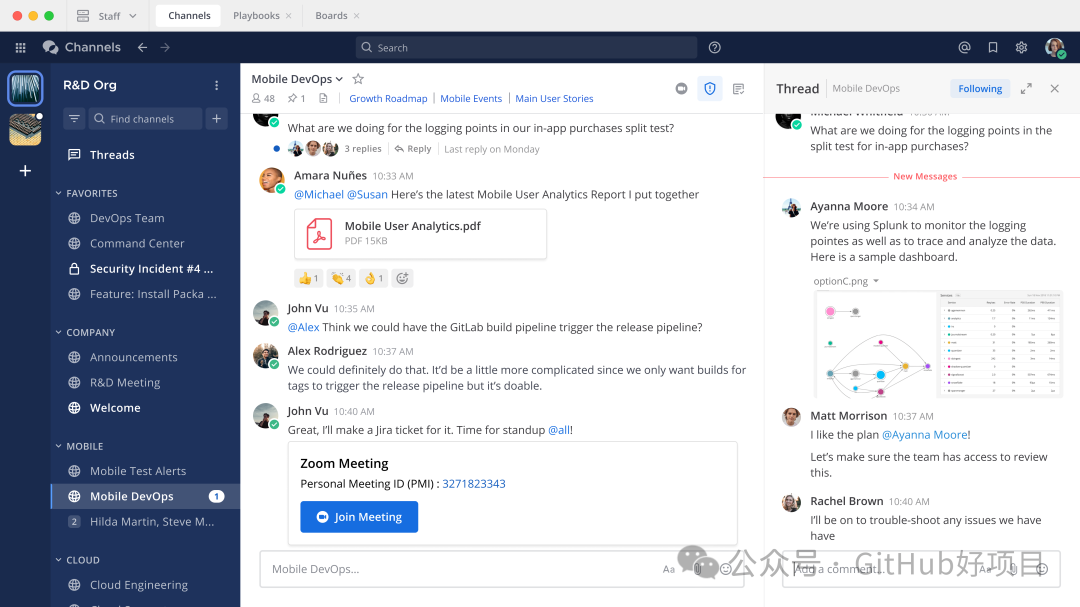 GitHub开源项目： Mattermost一个类似Slack的团队协作工具，提供实时聊天、文件共享和集成等功能 - Py学习