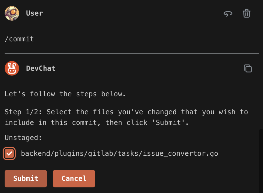 DevChat上新：/commit让你躺平都能写好规范的提交消息 - 脉脉