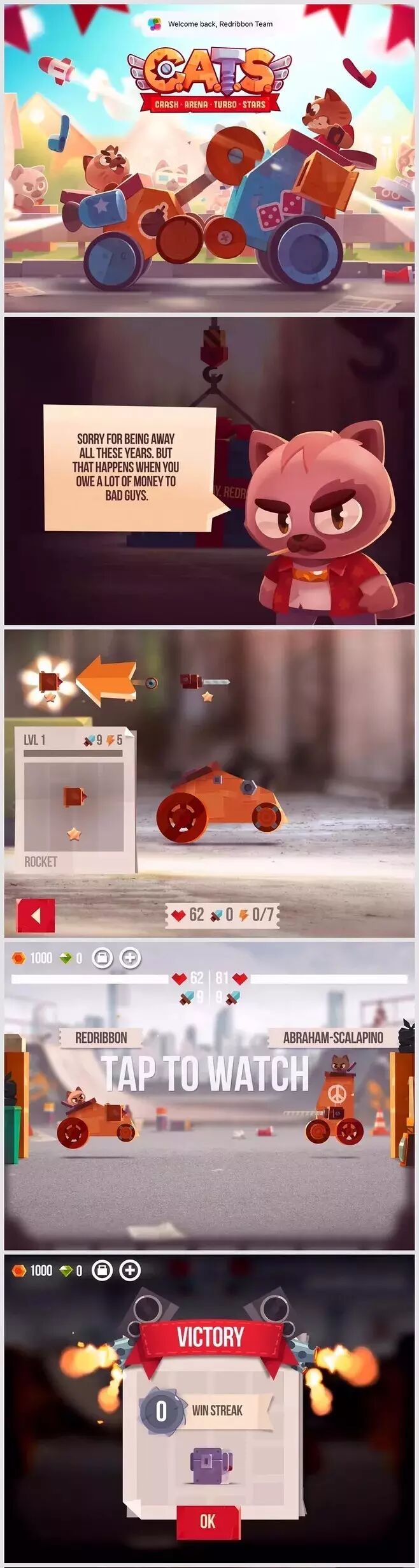 精选UI | 欧美扁平游戏《CATS》UI界面欣赏-腾讯游戏学堂