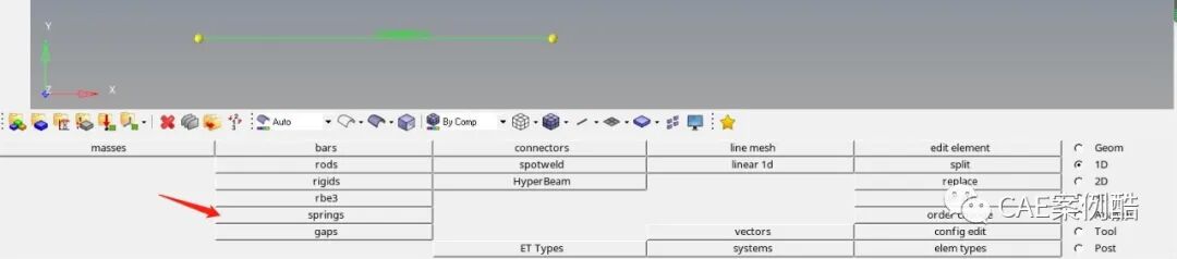 hypermesh-ansys联合仿真之弹簧单元1-技术邻
