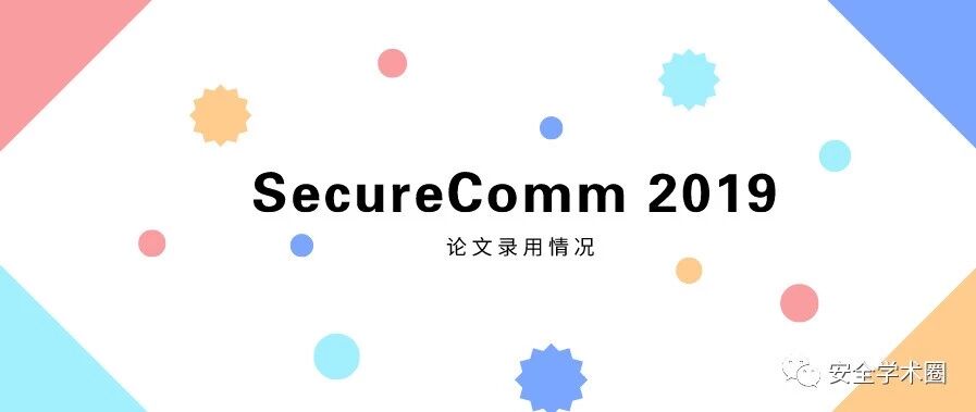 SecureComm 2019 论文录用列表