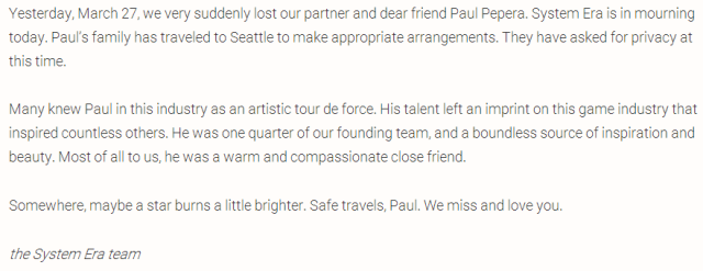 再也无法欣赏到科幻概念设计师 Paul Pepera的新作品了-腾讯游戏学堂