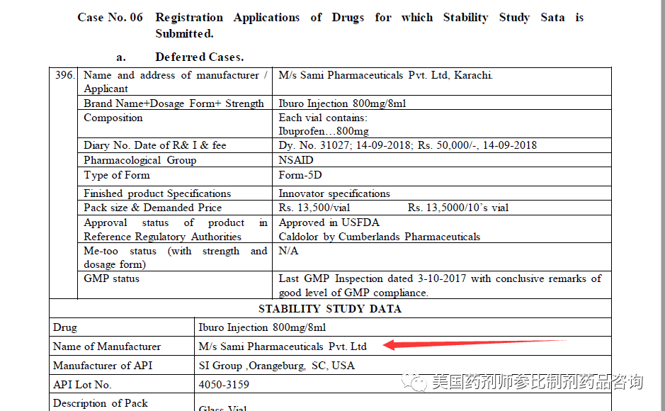 参比制剂一次性进口，CALDOLOR布洛芬注射液的生产商如何来填写？-salerra