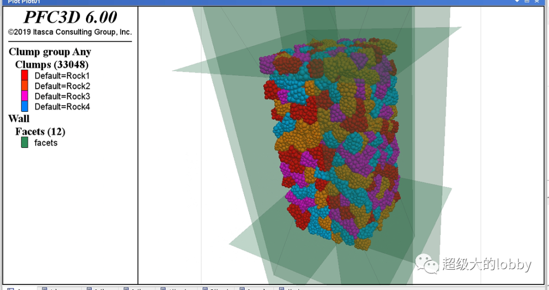 【PFC6.0】三维Cluster碎石三轴模拟_PFC2D/3D 岩土仿真-技术邻