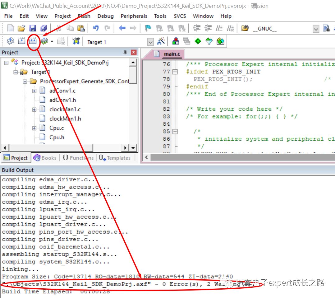 S32K SDK使用详解之Keil MDK开发S32K1xx系列MCU应用程序(使用Processor Expert配置SDK)-汽车电子 ...