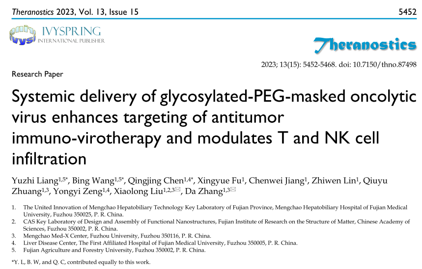 Theranostics：糖基化PEG-oHSV用于肝癌靶向溶瘤免疫治疗研究医药新闻-ByDrug-一站式医药资源共享中心-医药魔方
