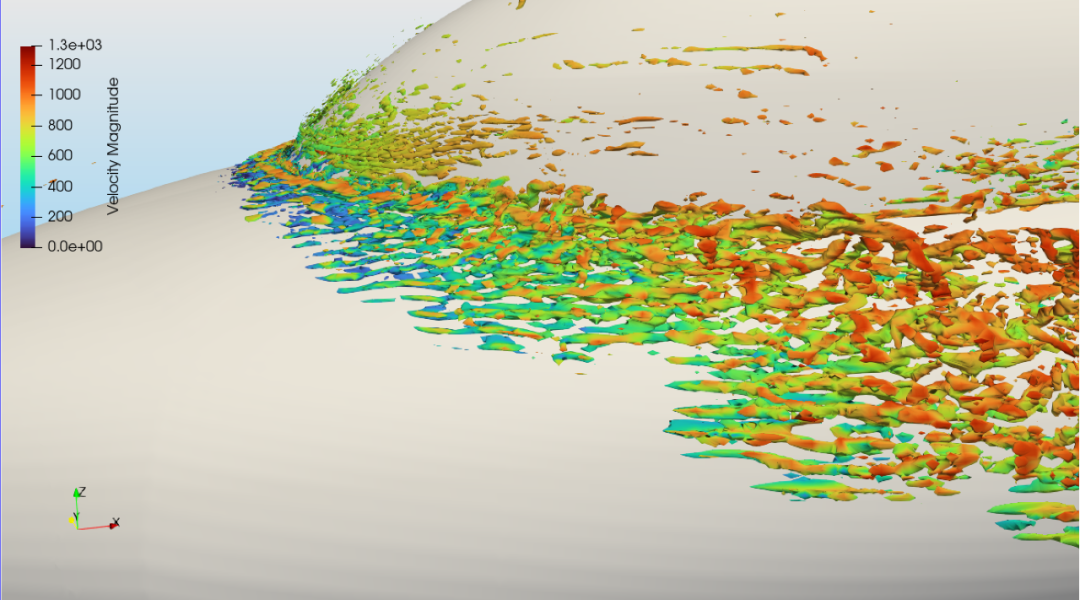 Dimaxer仿真算例：高超声速双椭球流热强耦合大涡模拟 - 秩益科技