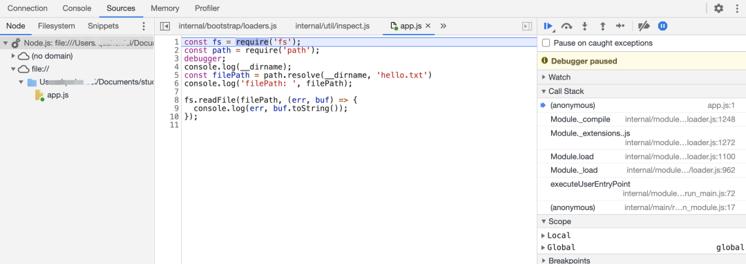 Nodejs调试之Chrome Devtools - X-Wolf - 博客园