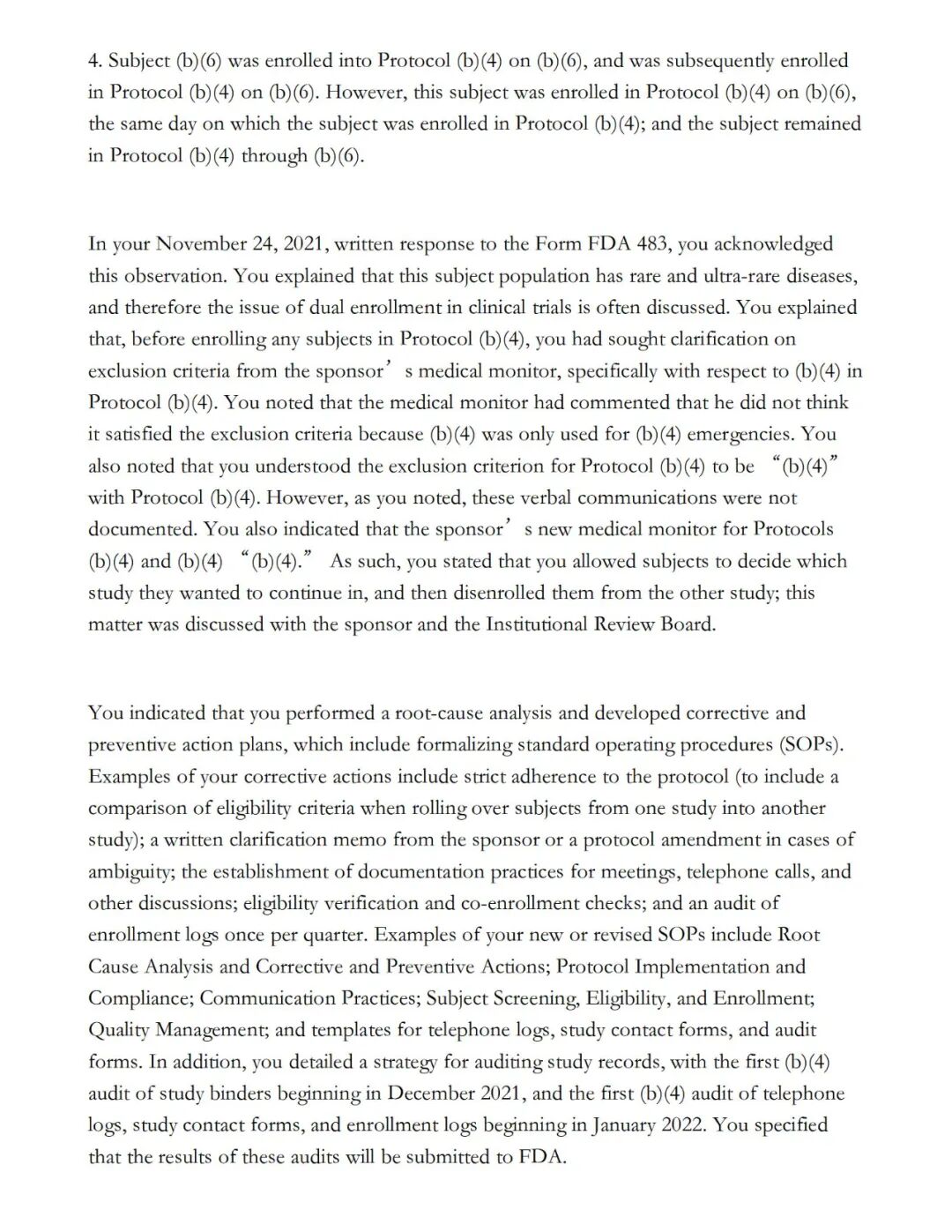 FDA前审评员肖申：如何看待FDA给临床研究者的警告信？ - 脉脉