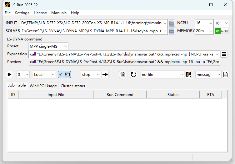 LS-DYNA学习笔记—LS-RUN提交算例多CPU计算设置方法_LS-DYNA-技术邻