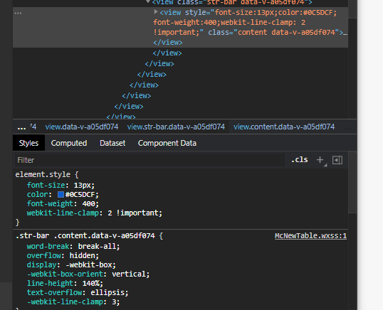 类似于-webkit-line-clamp这种格式的css属性怎么写在动态样式里(:style)? | 微信开放社区