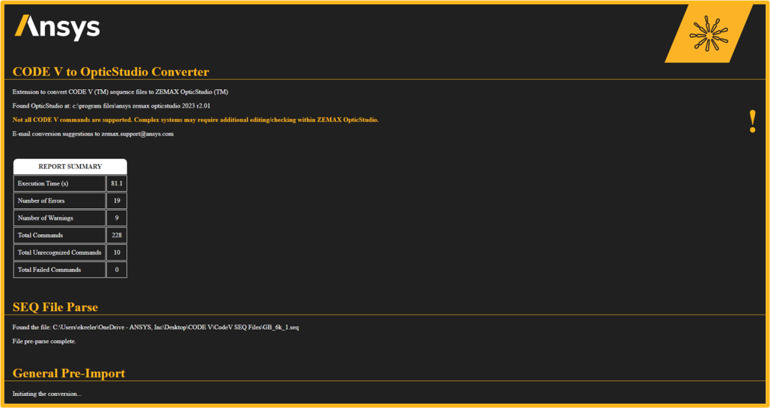 Ansys Zemax | 将CODE V设计导入OpticStudio_CODE V ZEMAX-技术邻